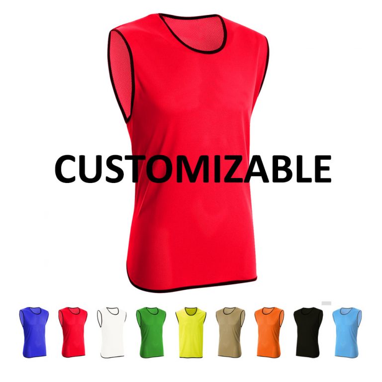 Personalised Football Soccer Training Vest Top Quality Custom Mesh ...